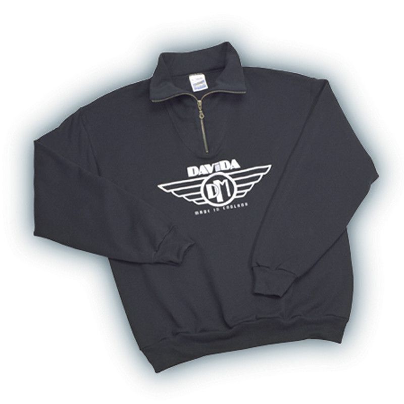Davida Sweatshirts - Black with White Davida Wing Logo – Davida SMML