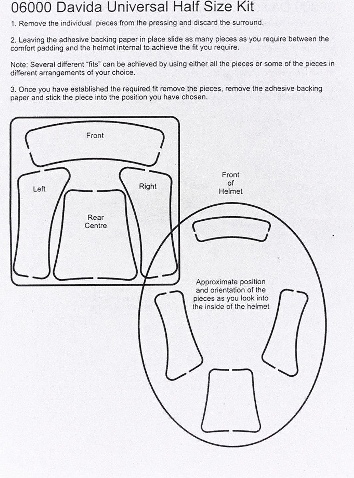 Universal Helmet Half Size Kit – Davida SMML